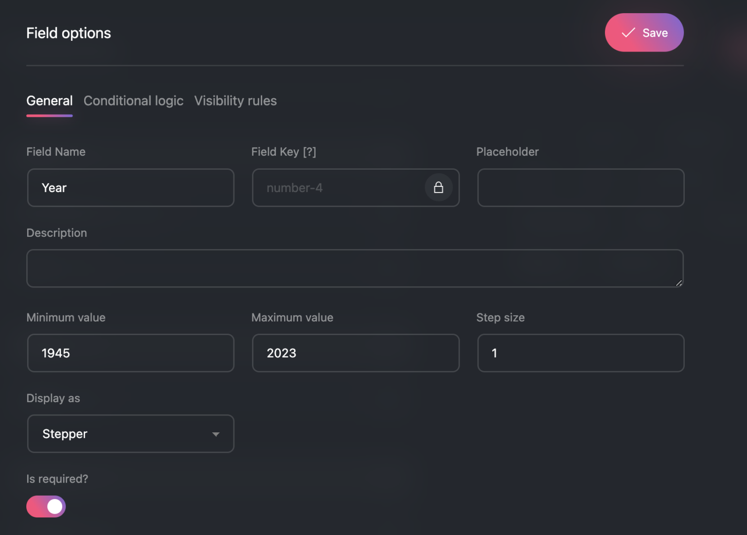 Year custom field – VOXEL